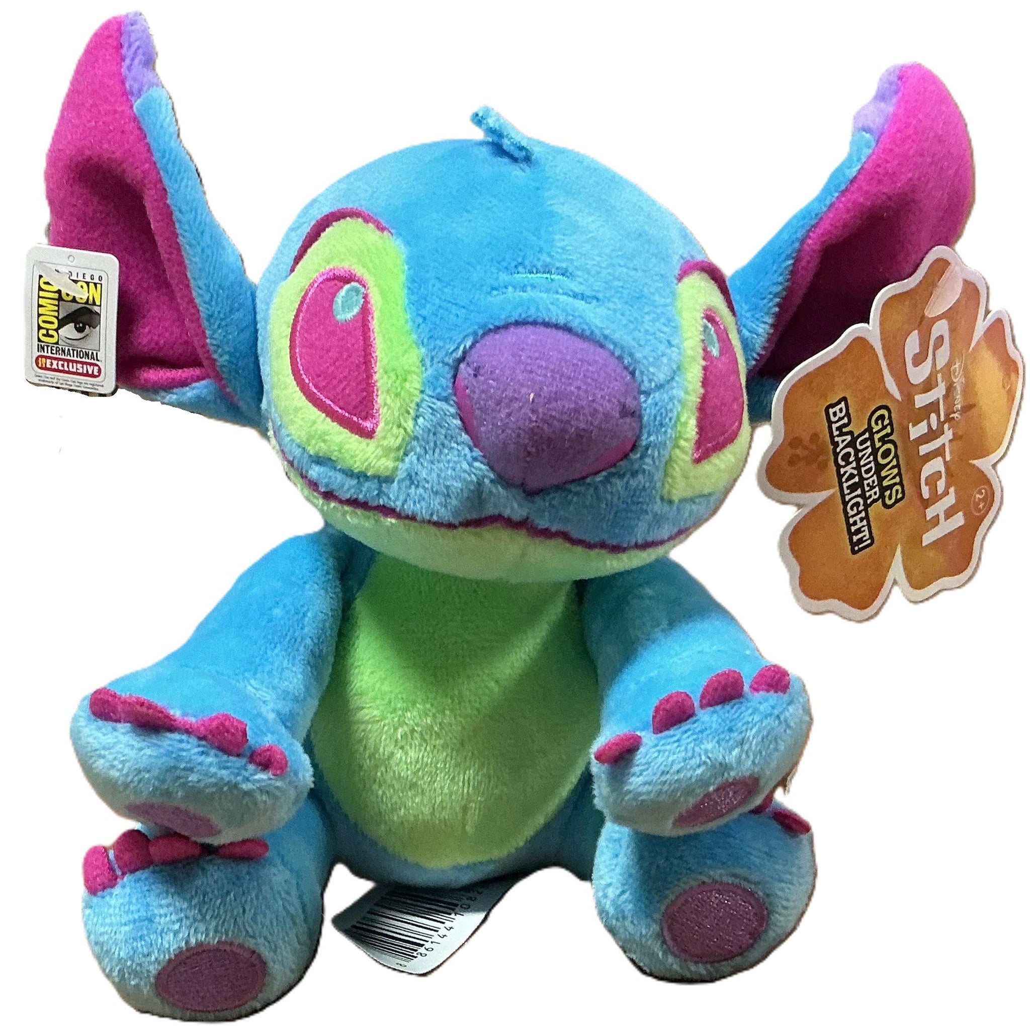SDCC 2023 UCC Exclusive Disney 6″ Black Light Plush Stitch (BLUE) | Toy ...