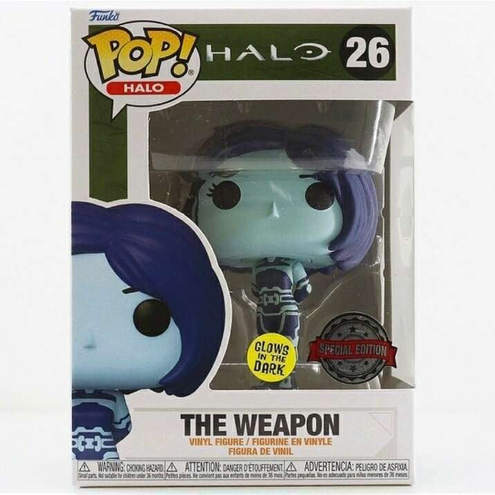 Funko POP! The Weapon (Cortana) Halo #26 [GITD Special Edition] | Toy Temple
